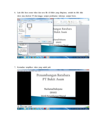 Tutorial Slide Presentasi Video | PDF