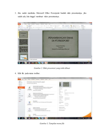 Tutorial membuat video menggunakan powerpoint | DOCX