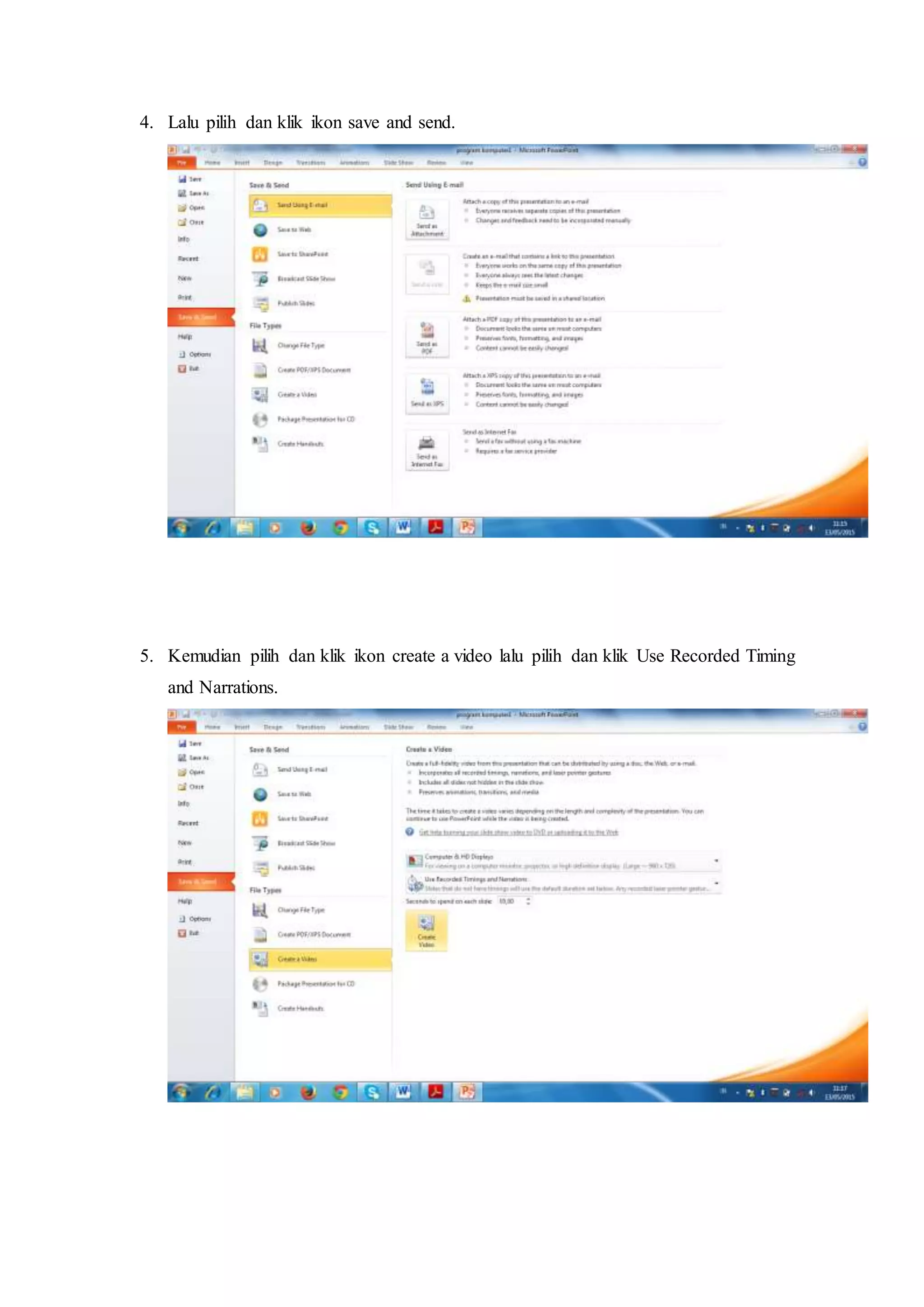 Tutorial video presentasi | DOCX