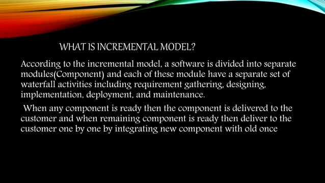 Incremental model | PPT