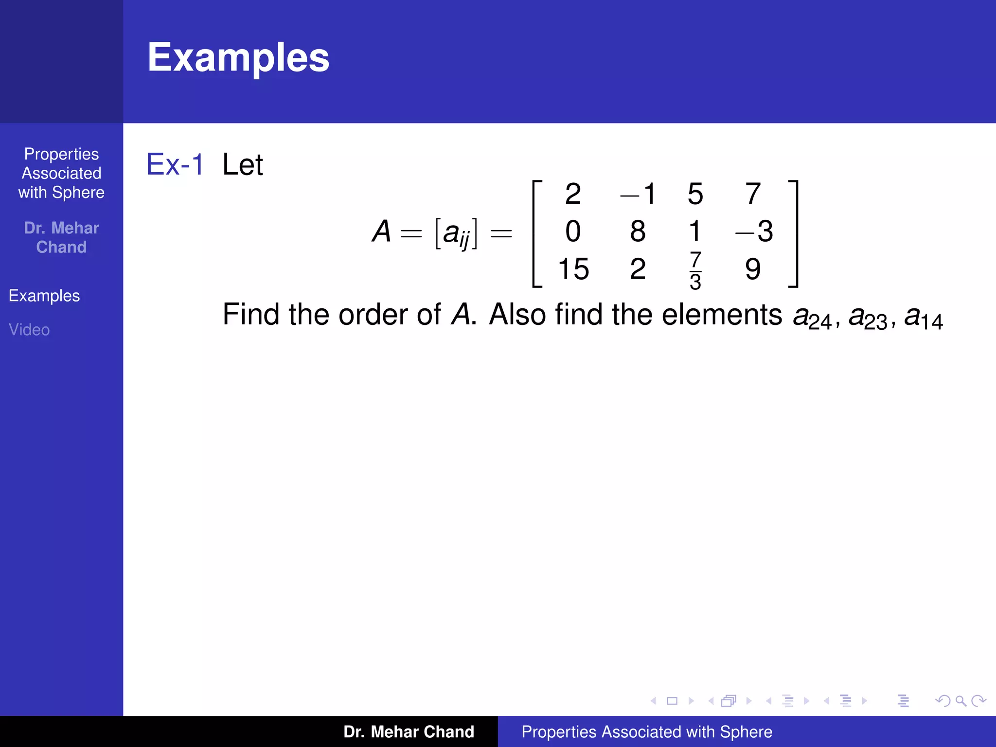 Tutorial 2 Some Examples Related To Matrices Ppt