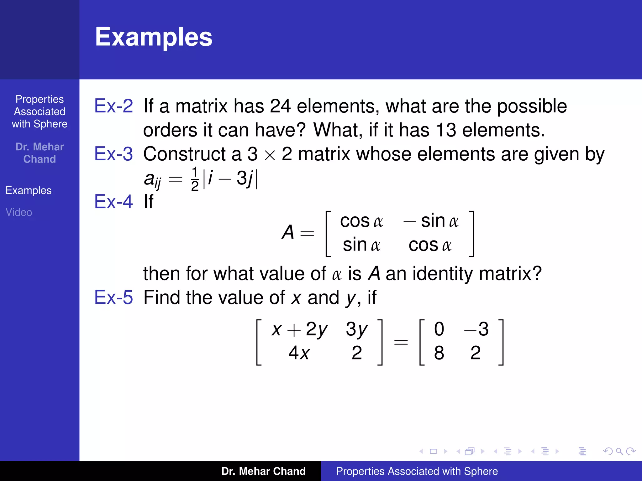 Tutorial 2 Some Examples Related To Matrices Ppt