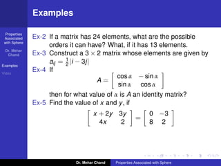 Tutorial 2: Some examples related to matrices | PPT