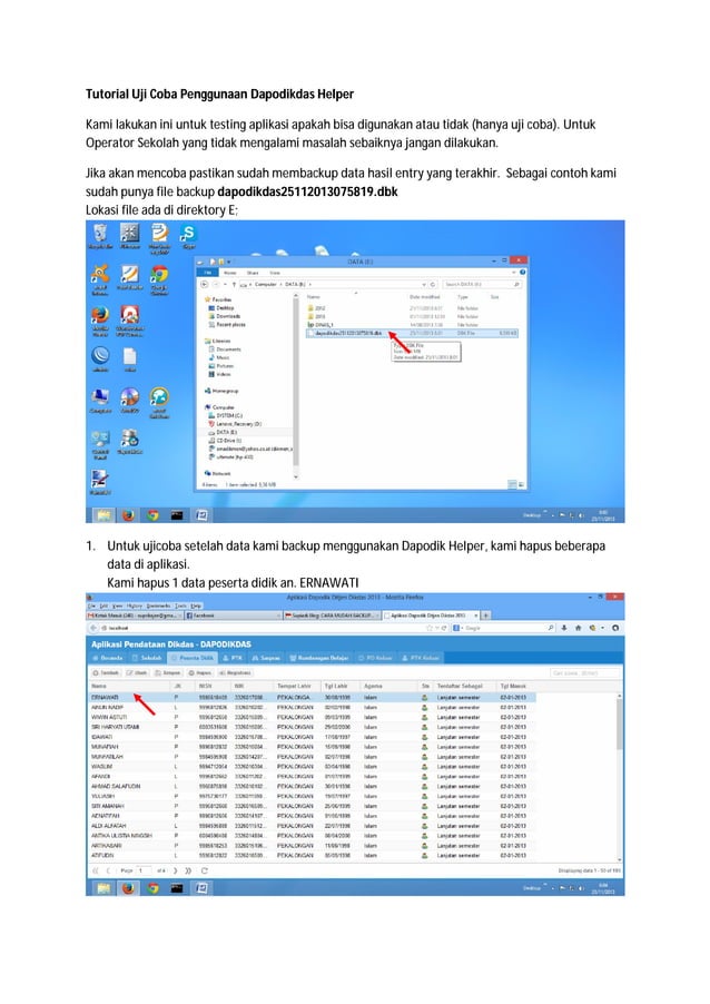 Book 2 - Cara Instal, Backup dan Restore database Dapodik 2013 menggunakan aplikasi ...