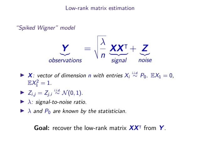 Tutorial Aps 2023 Phase Transition For Statistical Estimation