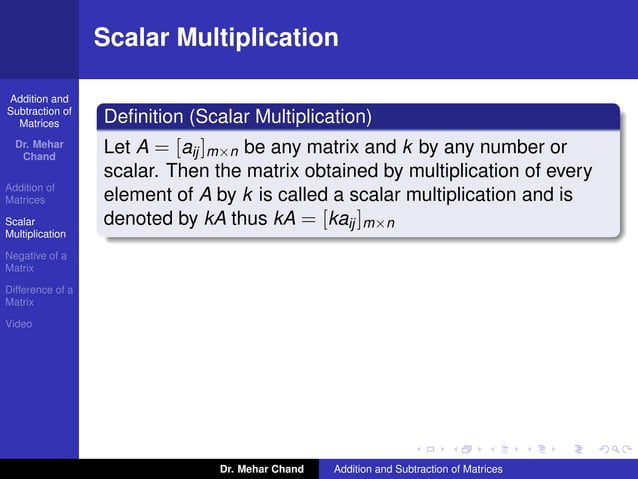 Tutorial 3 Matrices Addition And Subtraction Of Matrices Ppt