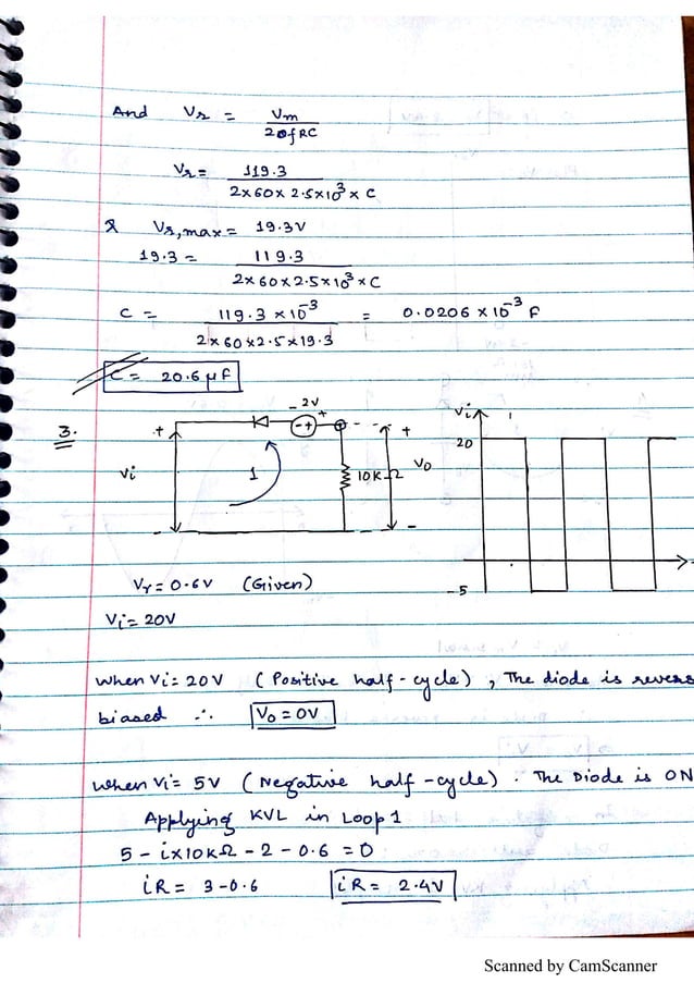 Basic Electronics Tutorial 3 Solution | PDF