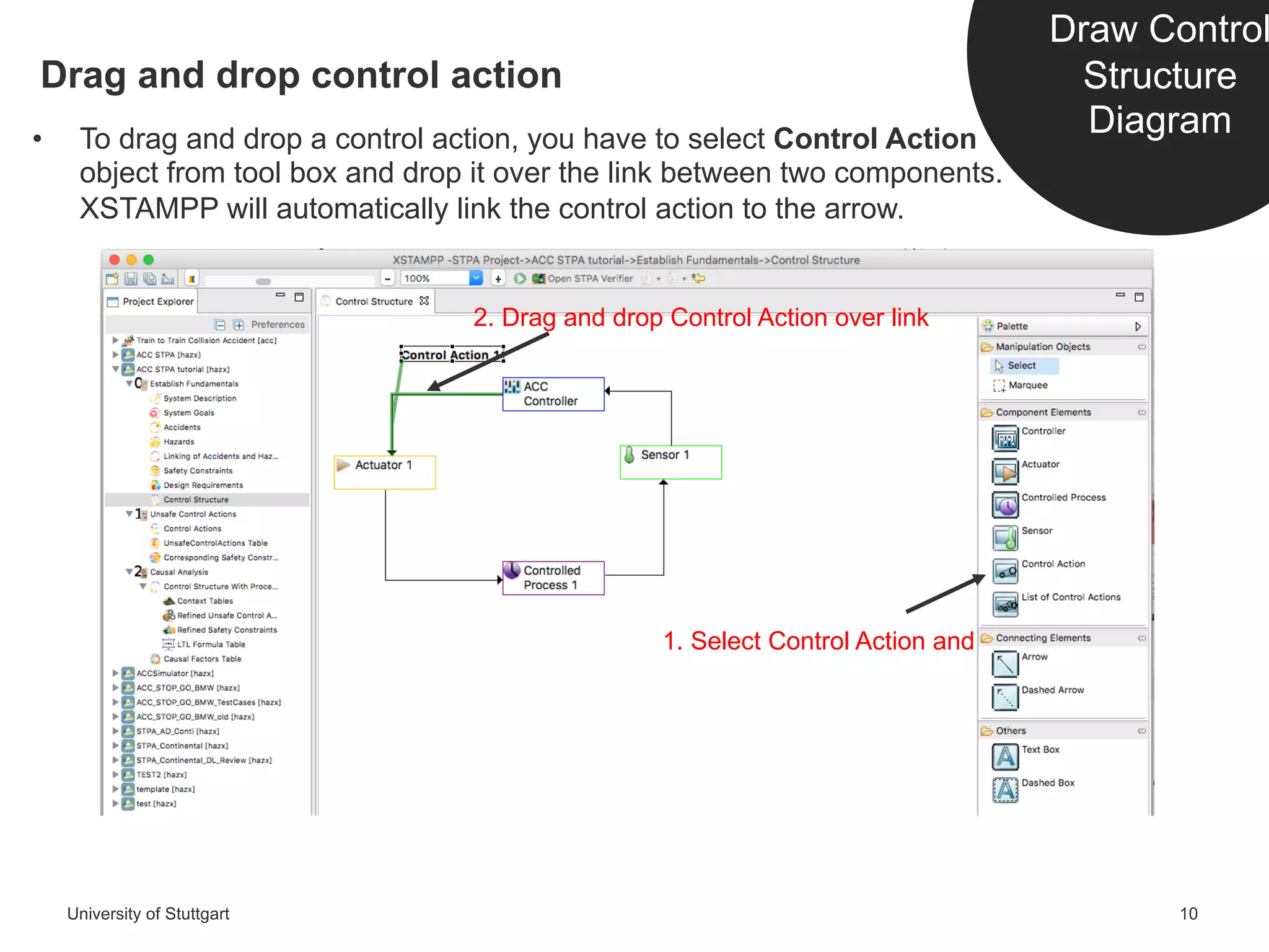 Tutorial 3 How To Draw Control Structure Diagram Of The Stpa Safety Analysis In Xstampp Ppt