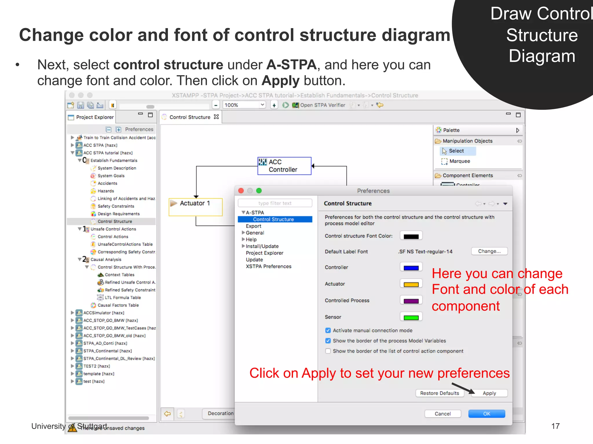 Tutorial 3 How To Draw Control Structure Diagram Of The Stpa Safety Analysis In Xstampp Ppt