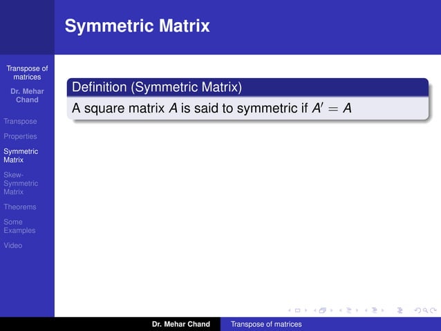 Tutorial 7 Transpose Of Matrices And Its Properties Pdf