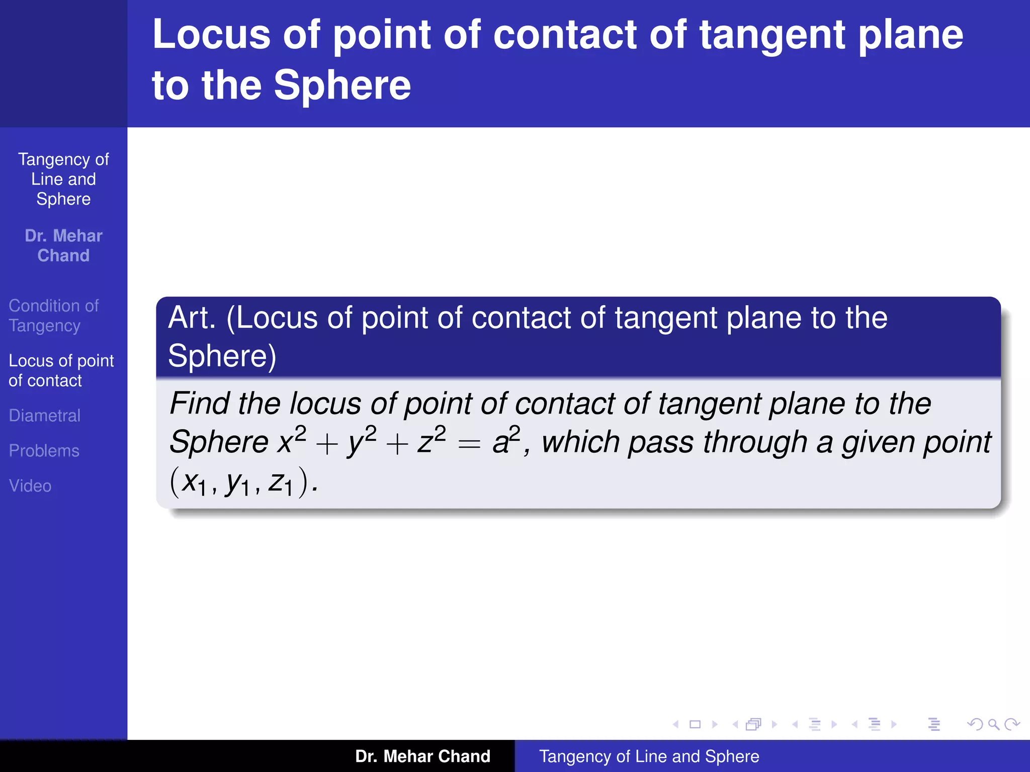 Tutorial 9 Tangency Of Line And Sphere Pdf