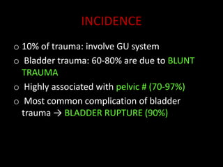 Tutorial bladder trauma | PPTX