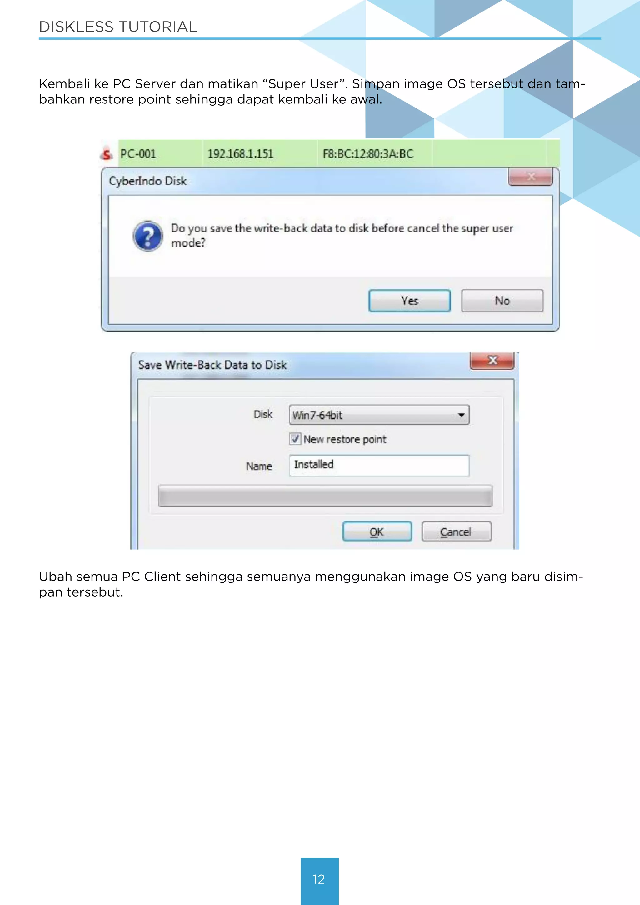 Tutorial cara-instalasi-cyber indo-diskless | PDF