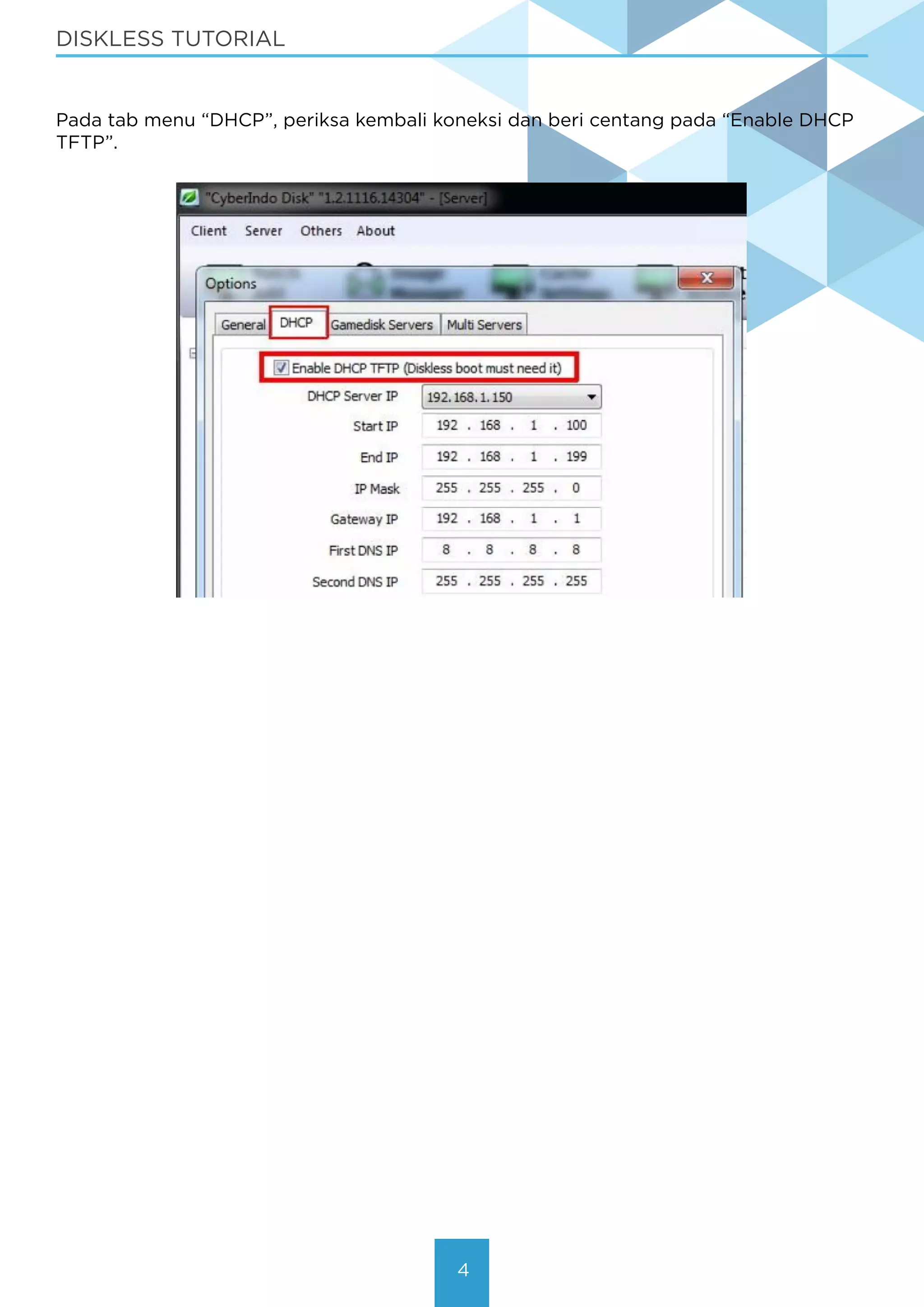 Tutorial cara-instalasi-cyber indo-diskless | PDF