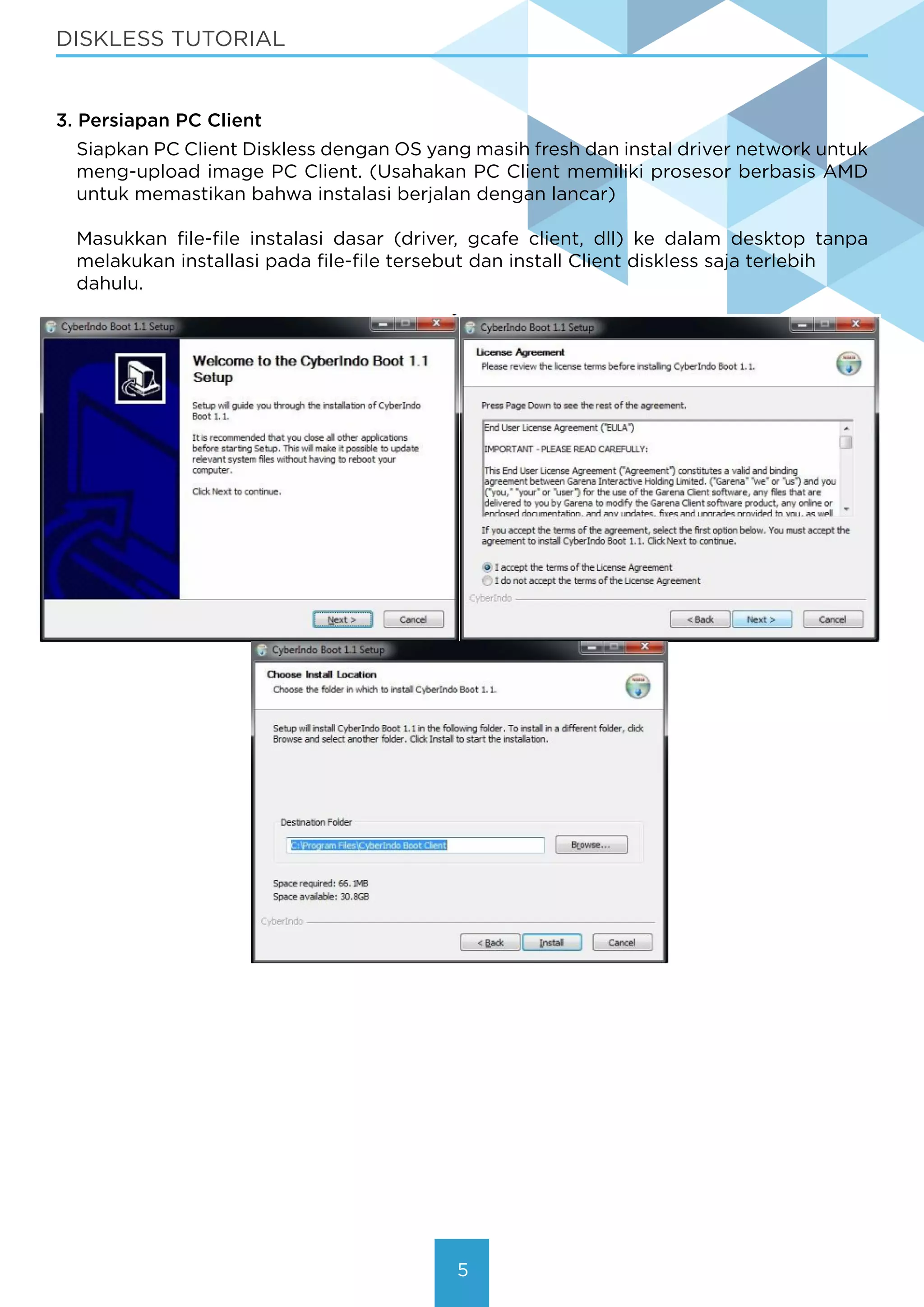 Tutorial cara-instalasi-cyber indo-diskless | PDF