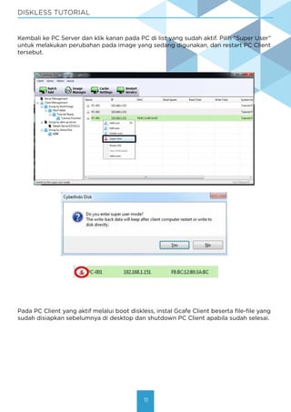 Tutorial cara-instalasi-cyber indo-diskless | PDF