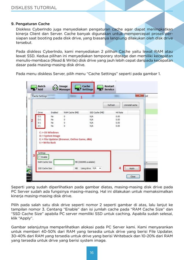 Tutorial cara-instalasi-cyber indo-diskless | PDF
