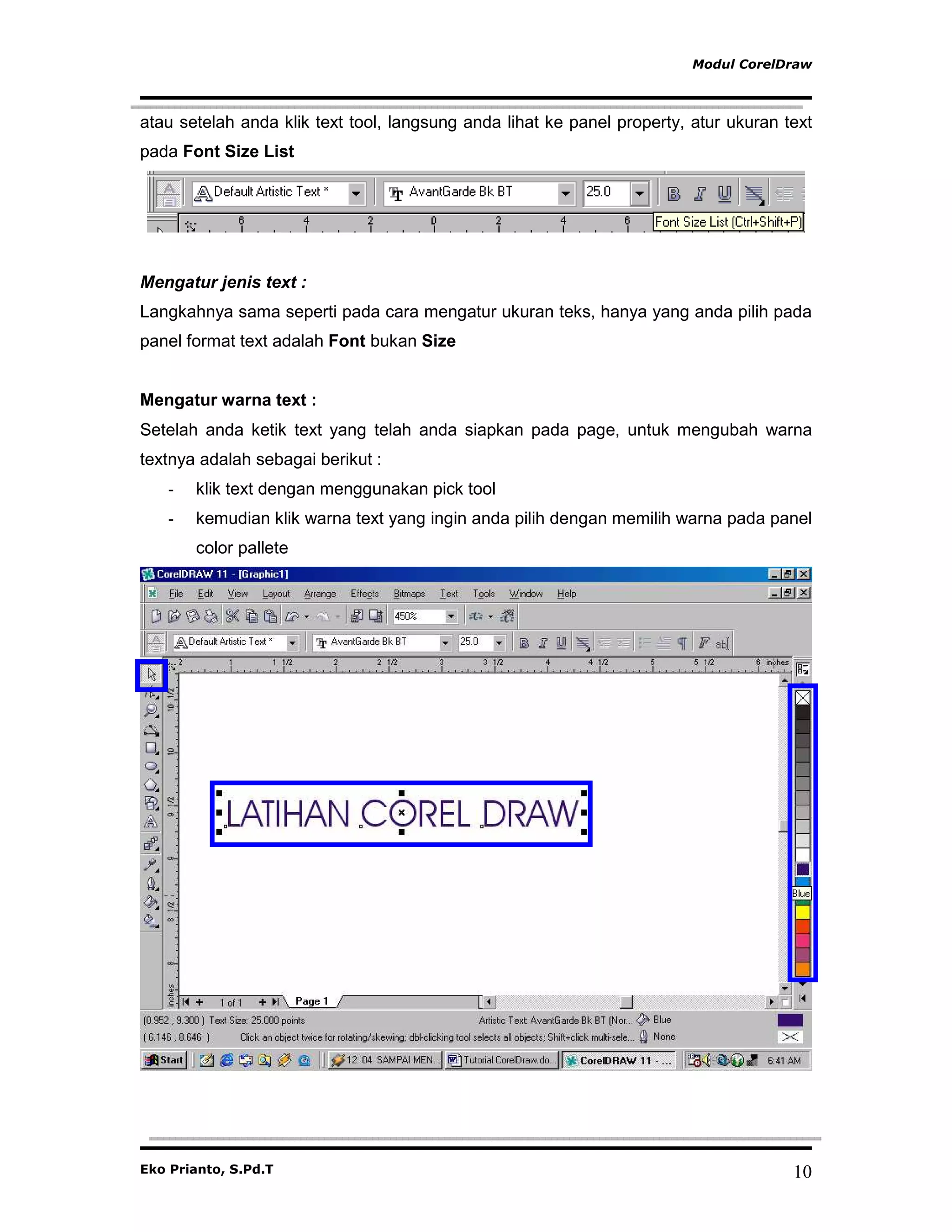 Tutorial coreldraw (dianto irawan) | PDF