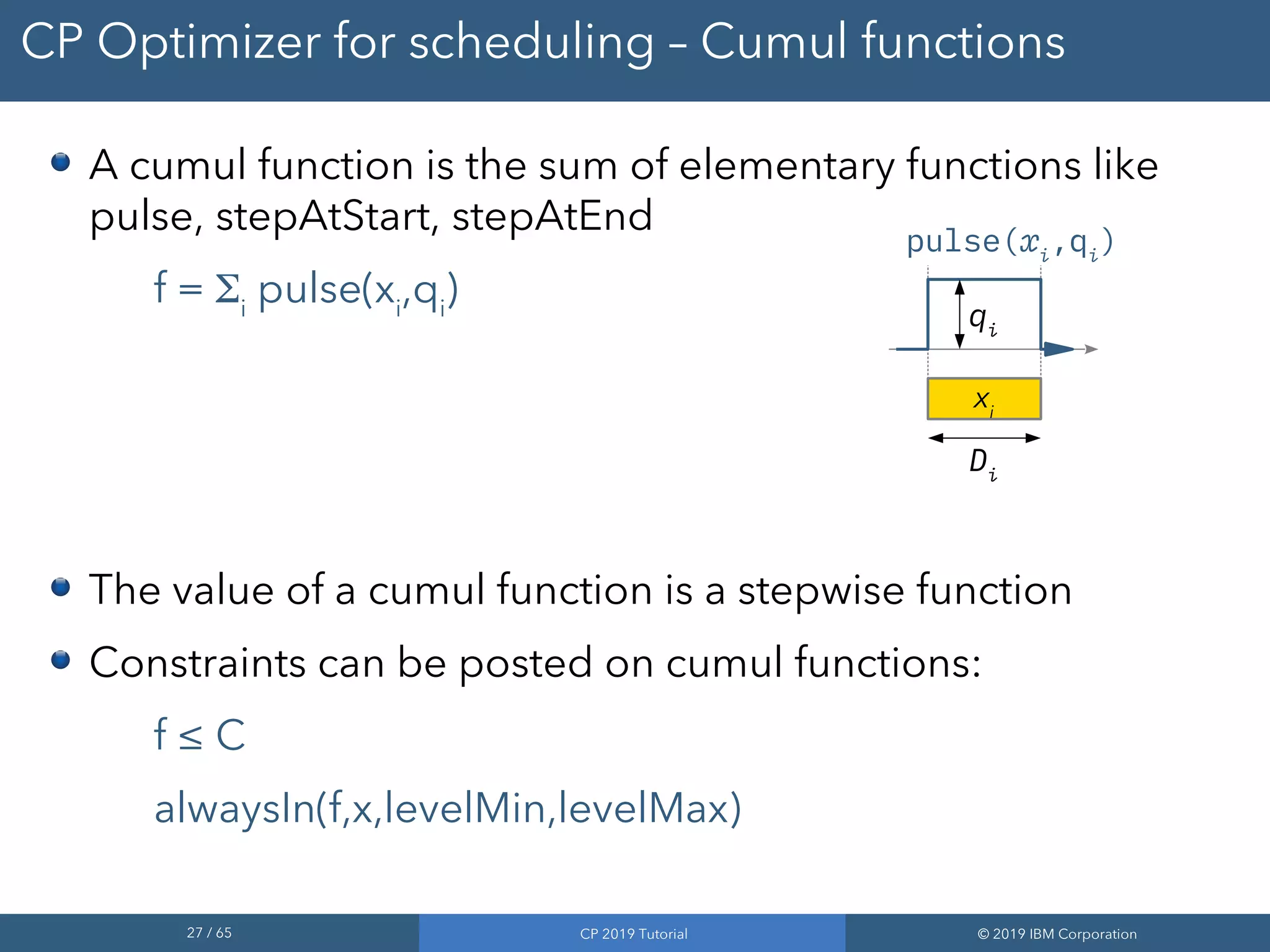 Planning/Scheduling with CP Optimizer | PPT