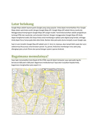 Tutorial dasar-pemrograman-google-maps-api | PDF