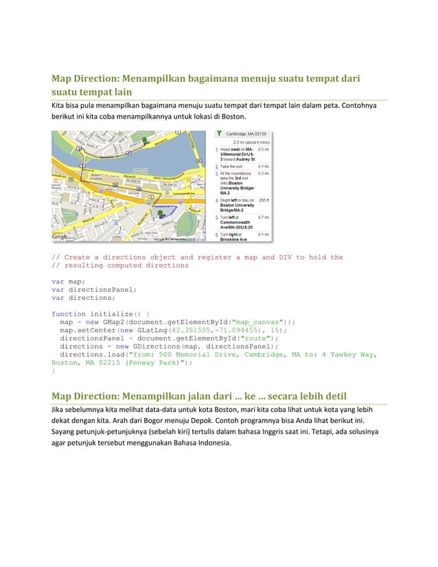 Tutorial dasar-pemrograman-google-maps-api | PDF