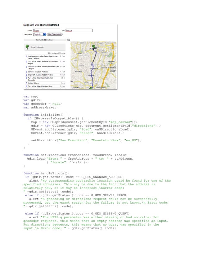 Tutorial dasar-pemrograman-google-maps-api | PDF