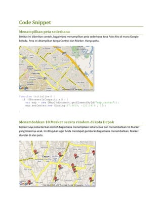Tutorial dasar-pemrograman-google-maps-api | PDF