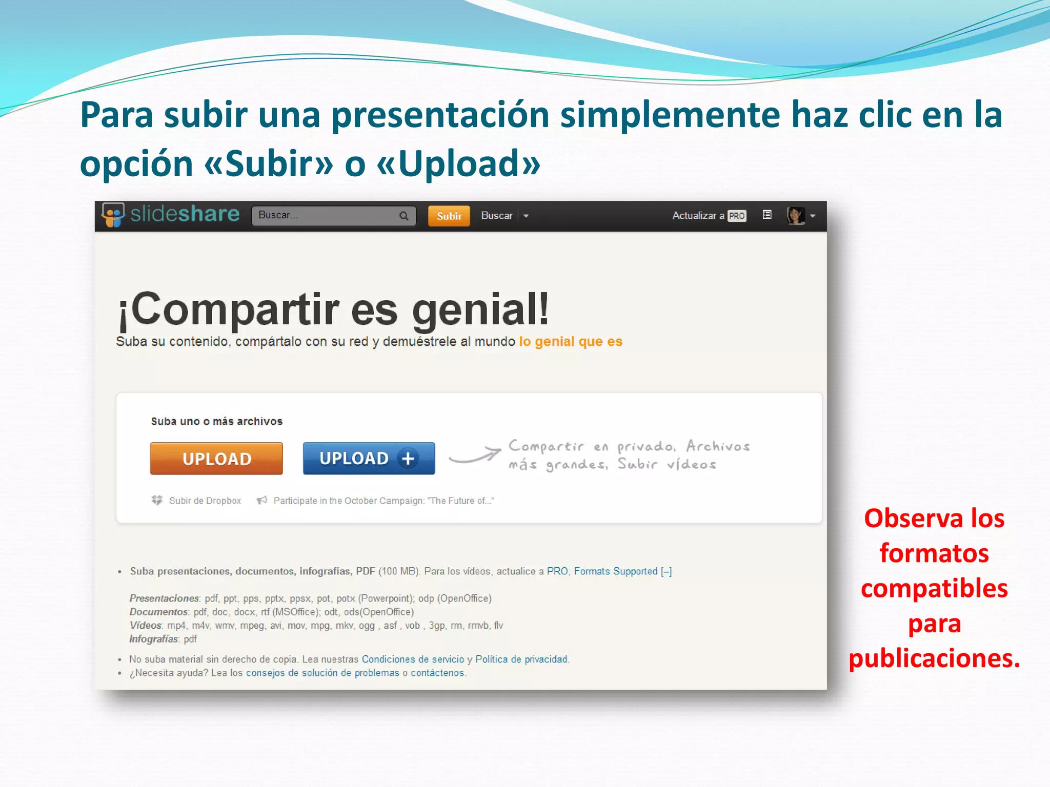 ¿que es slideshare? | PDF