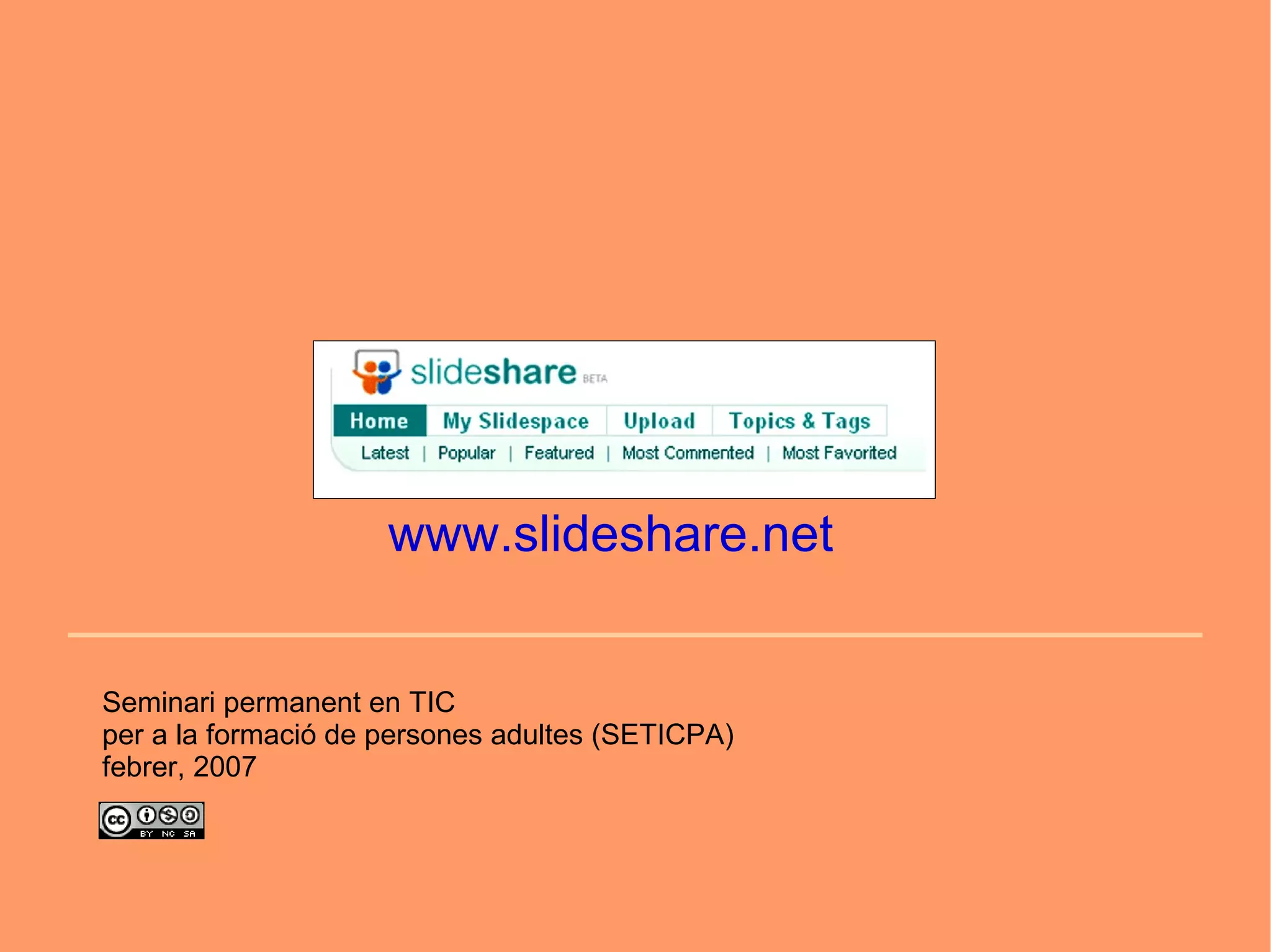 Tutorial de SlideShare | PPT