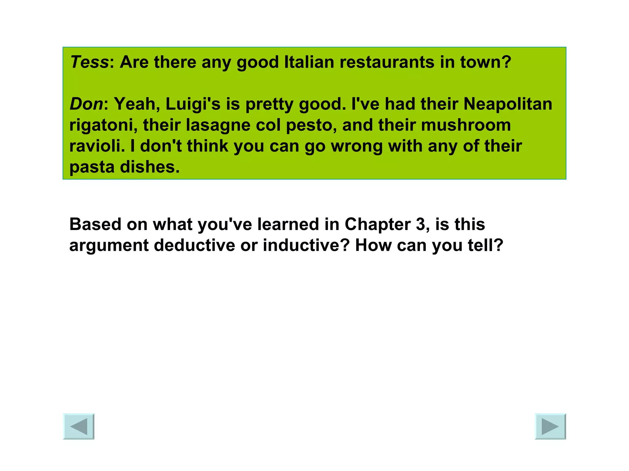 Tutorial Deductive And Inductive Arguments Ppt