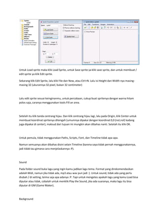 Tutorial game-maker-bagi-pemula | PDF