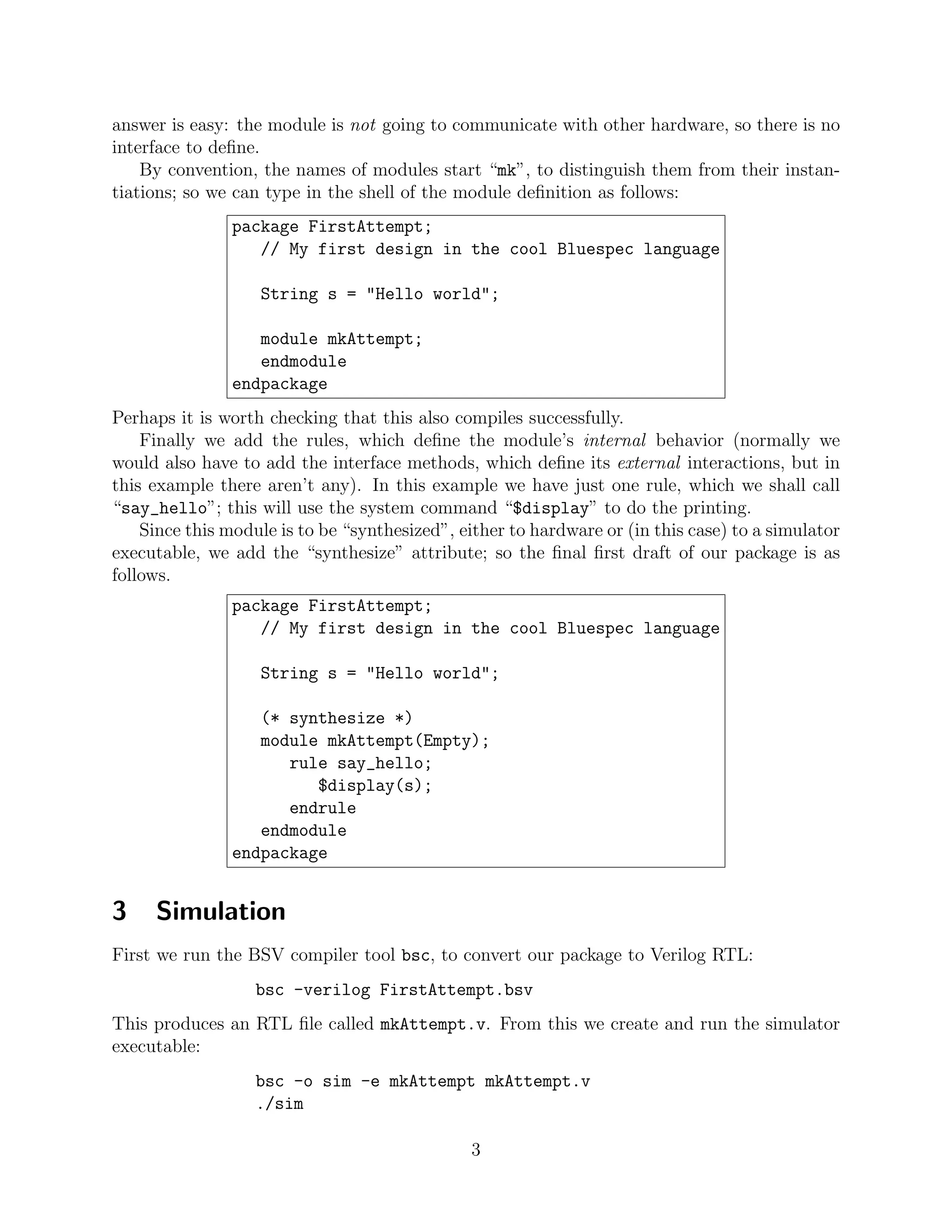 Bluespec Tutorial Helloworld | PDF | Free Download