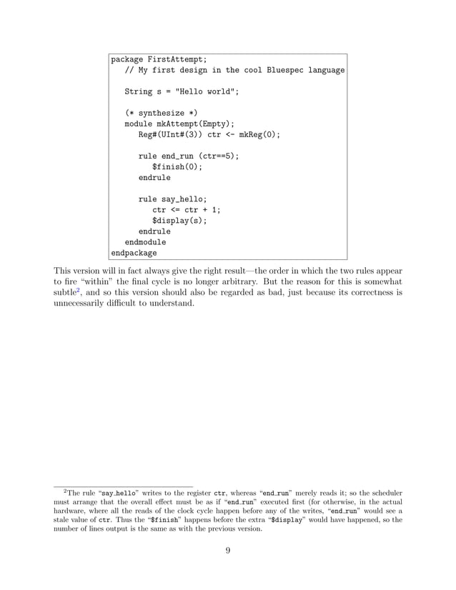 Bluespec Tutorial Helloworld | PDF