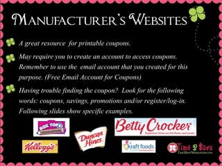 Couponing Workshop Tutorial: Internet Printable Coupons-Getting Started ...