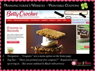 Couponing Workshop Tutorial: Internet Printable Coupons-Getting Started | PDF | Internet | Computing