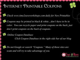Couponing Workshop Tutorial: Internet Printable Coupons-Getting Started ...