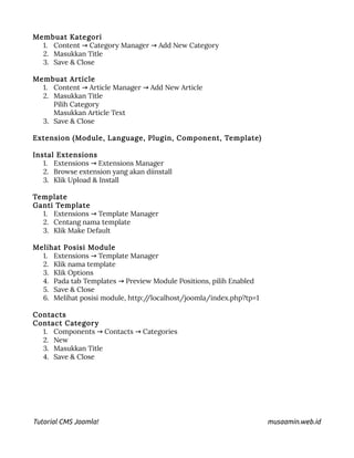 Tutorial Joomla 2.5 | PDF