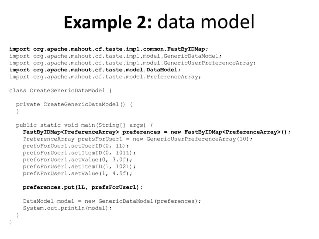 Tutorial Mahout - Recommendation | PPT