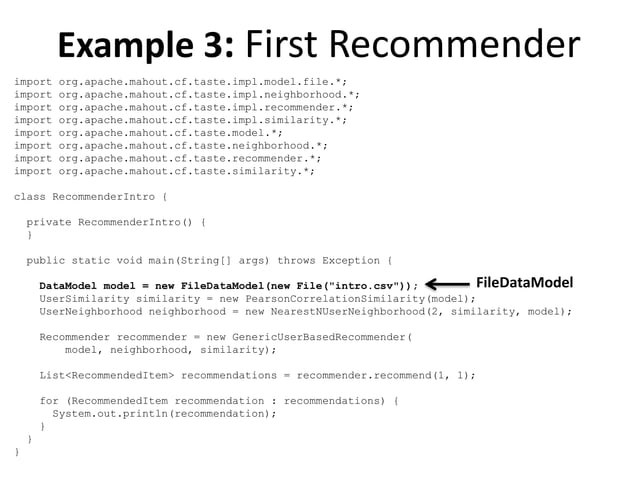 Tutorial Mahout - Recommendation | PPT