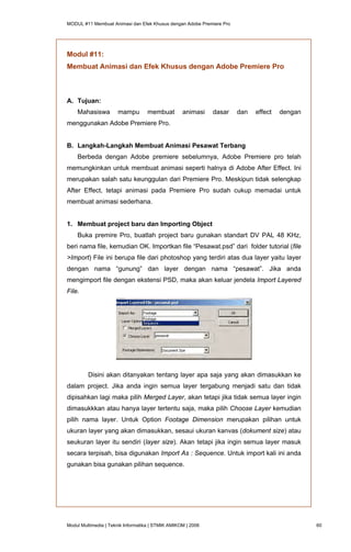 Tutorial membuat animasi | PDF