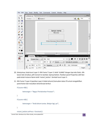 Tutorial membuat-kuis-flash | PDF