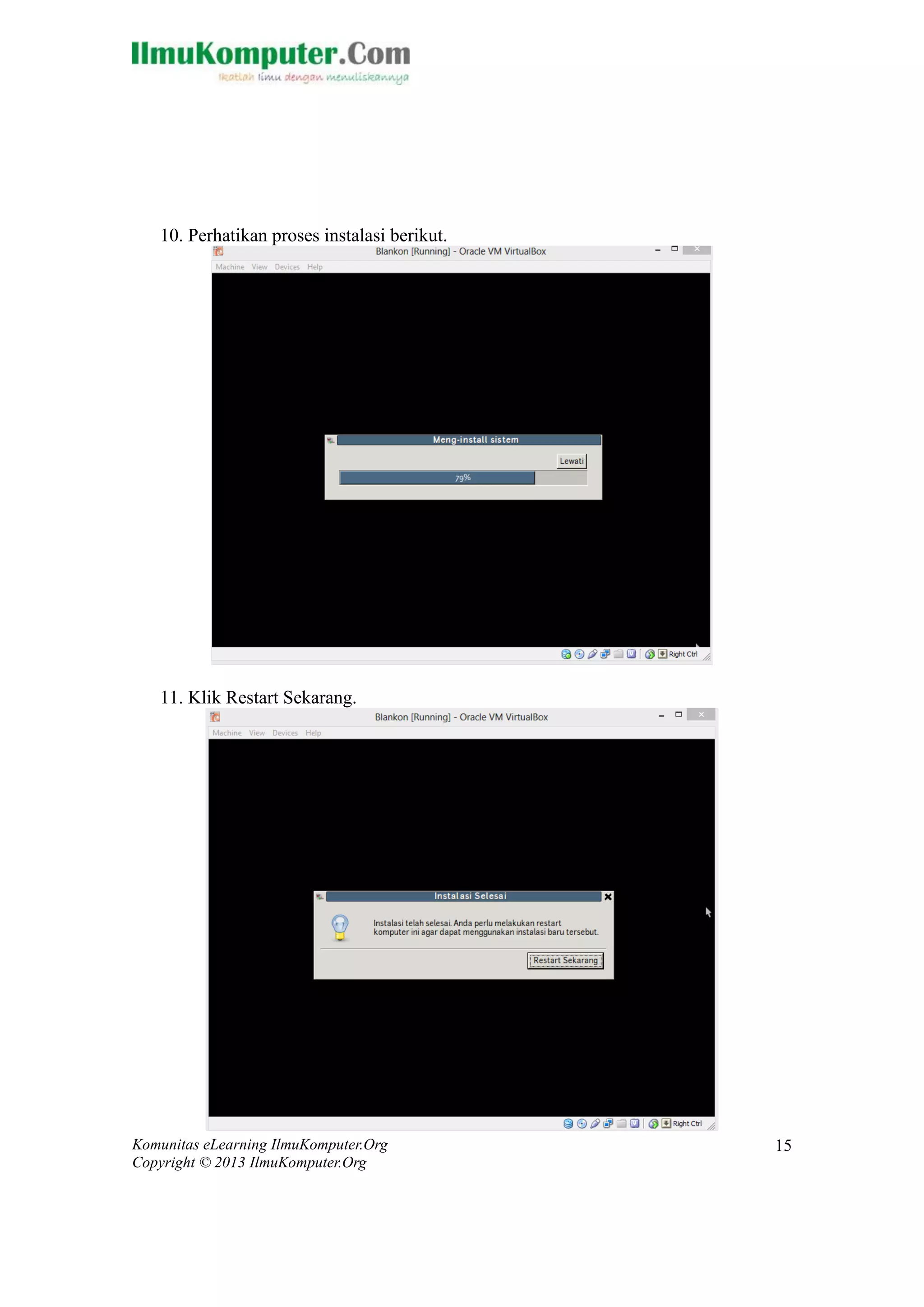 Tutorial menginstal-linux-blankon-di-virtualbox | PDF