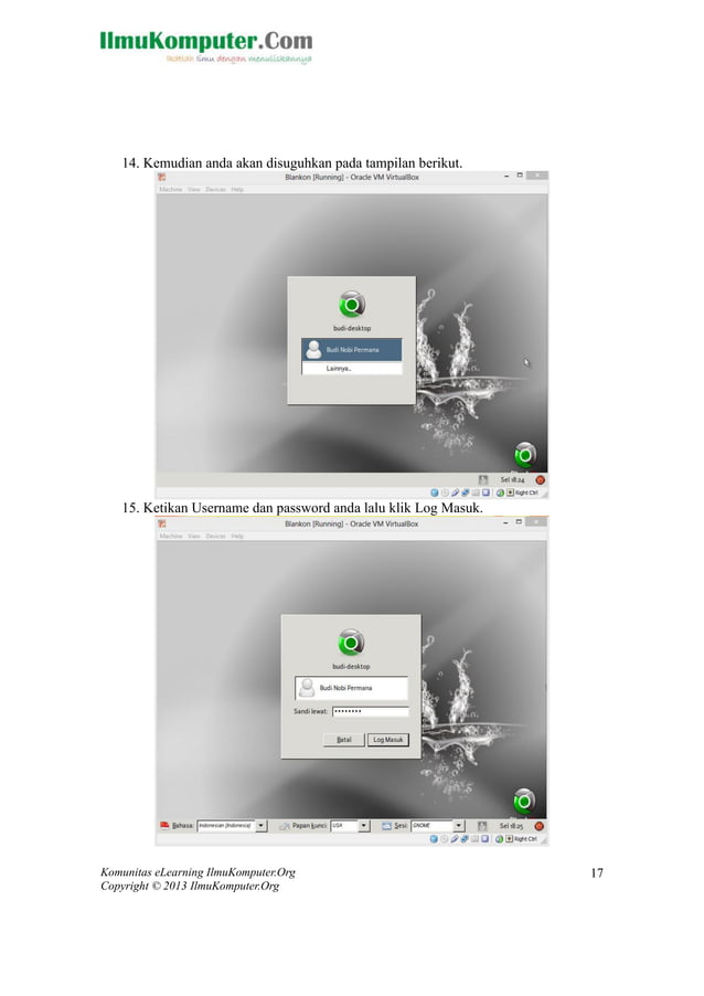 Tutorial menginstal-linux-blankon-di-virtualbox | PDF