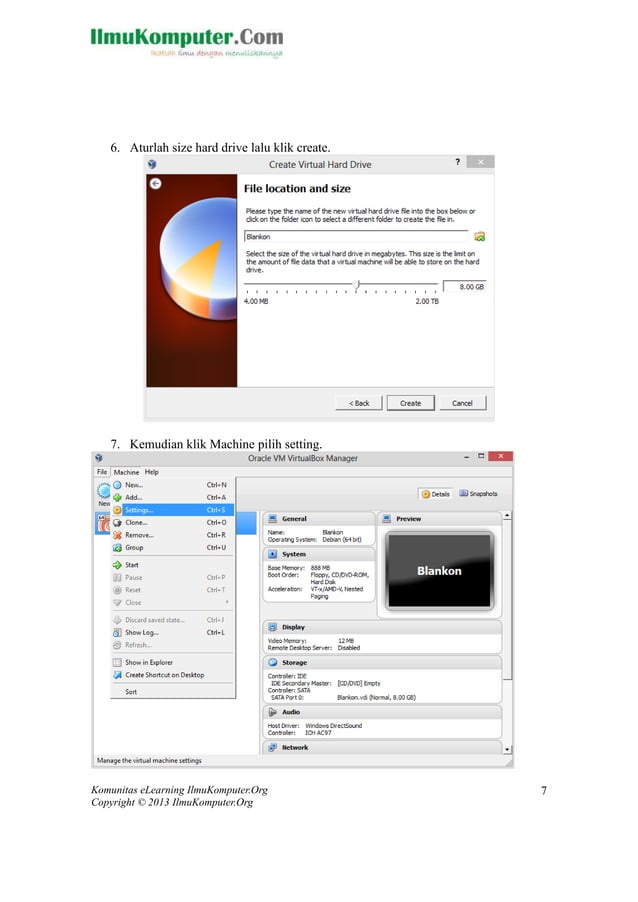 Tutorial menginstal-linux-blankon-di-virtualbox | PDF