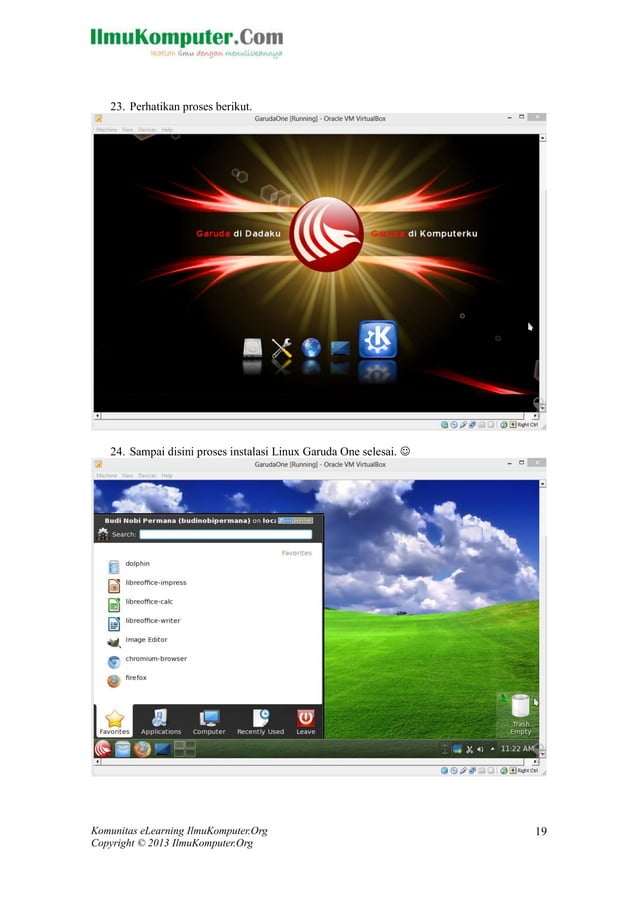 Tutorial menginstall-linux-garuda one-di-virtualbox | PDF