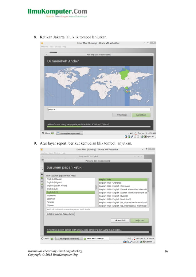 Tutorial menginstall-linux-mint-di-virtual box | PDF