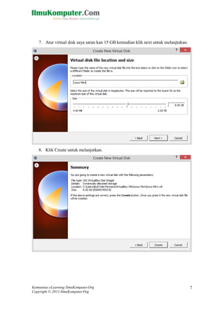 Tutorial menginstall-linux-mint-di-virtual box | PDF