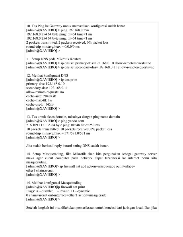 Tutorial Mikrotik | PDF