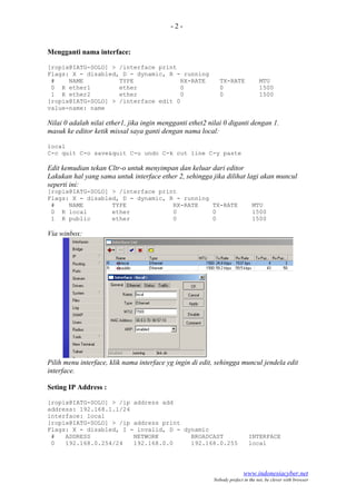 Tutorial mikrotik-step-by-step | PDF