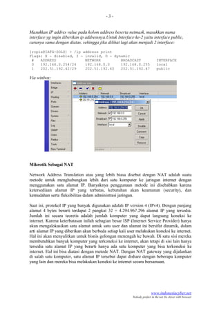 Tutorial mikrotik-step-by-step | PDF
